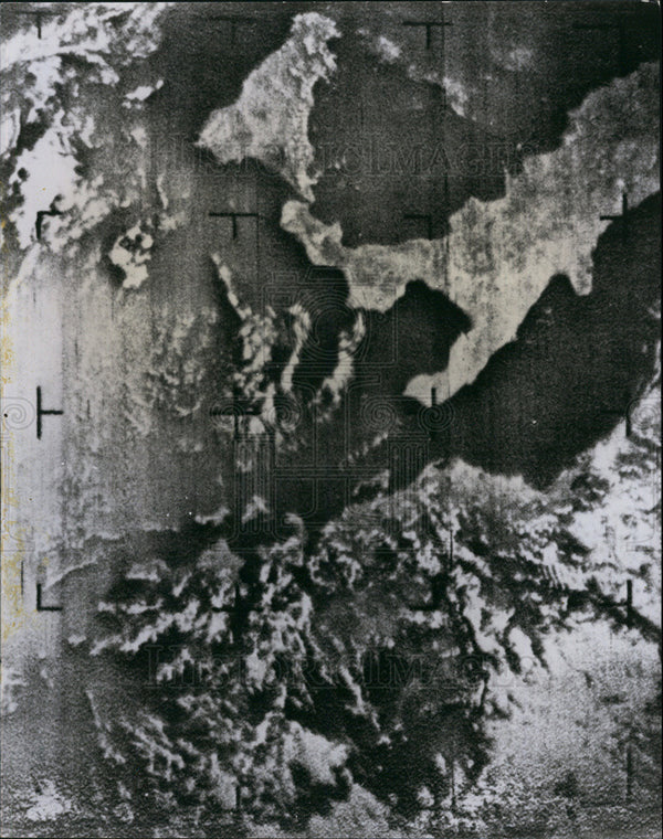 Press Photo Nibus space photograph of Italian Peninsula - Historic Images