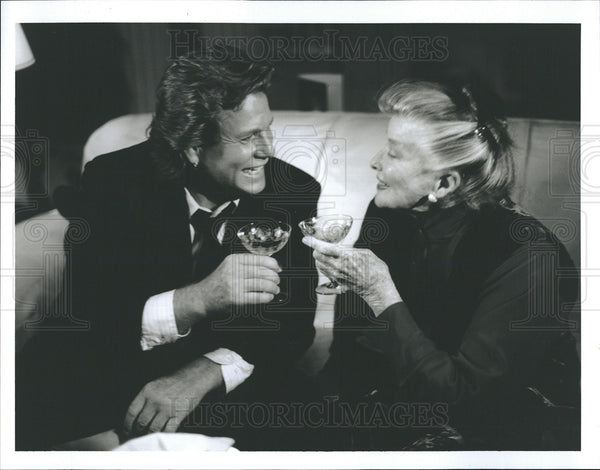 1992 Press Photo Katherine Hepburn and Ryan O'Neal,actors - Historic Images