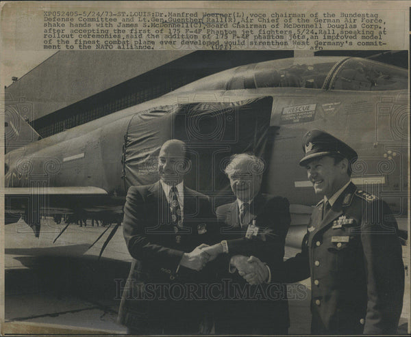 1973 Press Photo James MacDonnell, Board Chairman of MacDonnell Dougla ...