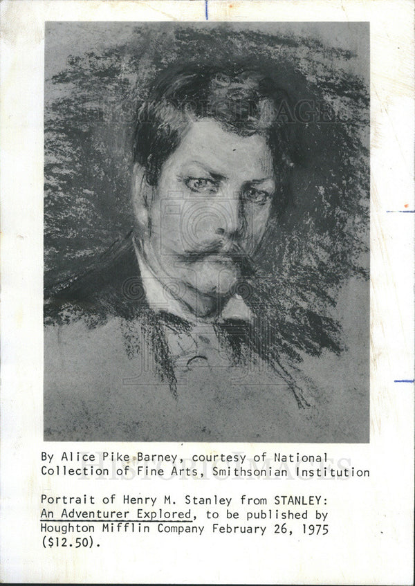 1975 Press Photo Henry Stanley Portrait By Alice Pike Barney Explorer ...