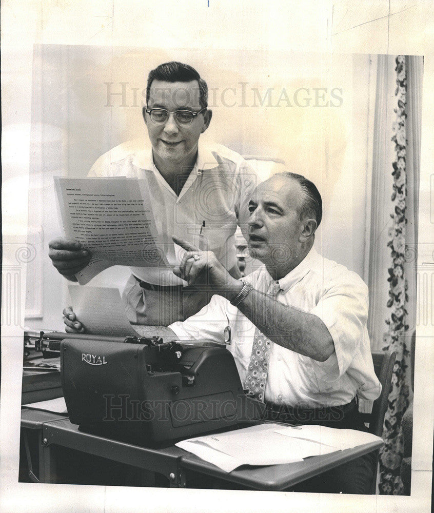 1960 Press Photo Charles A. Perlik Jr. & Arthur Rosenstock American Ne ...