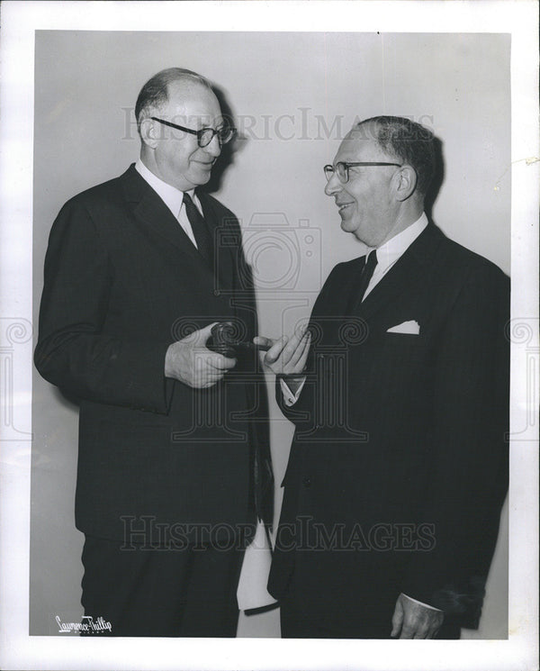 1960 Press Photo Samuel R. Rosenthal President Brandeis University Clu ...