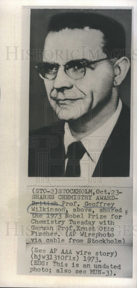 1973 Press Photo British Professor Geoffrey Wilkinson Nobel Prize for ...