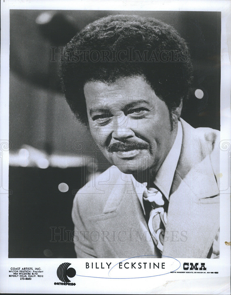 1974 Press Photo Bass Baritone Singer Billy Eckstine - Historic Images