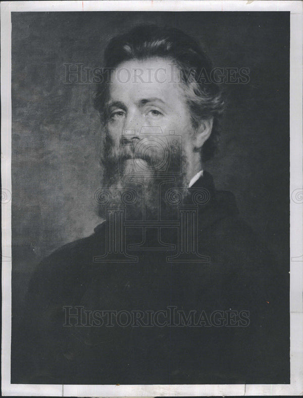 1968 Press Photo Herman Melville Portrait Owned By Grandchild Mrs. Hen ...