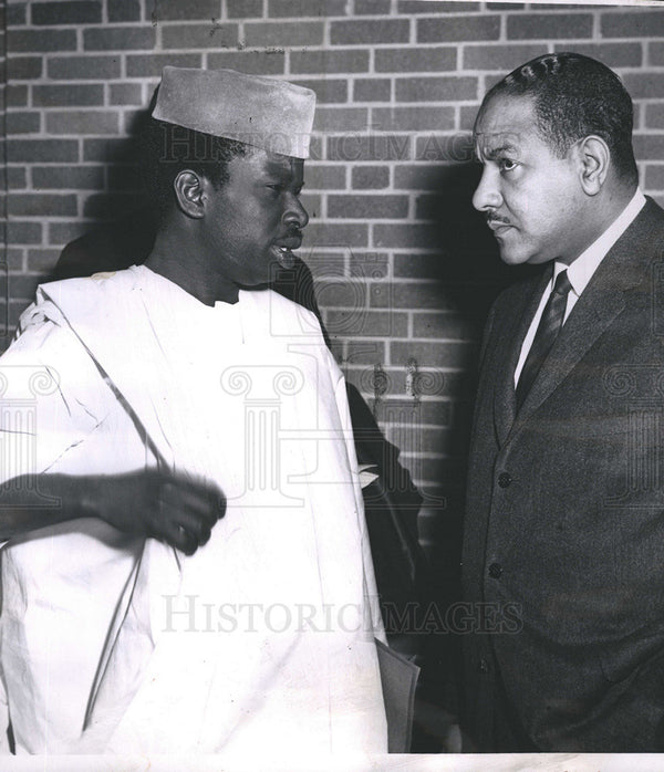 1963 Press Photo Carl T. Rowan ambassador-designate Finland A.O. Olumi ...