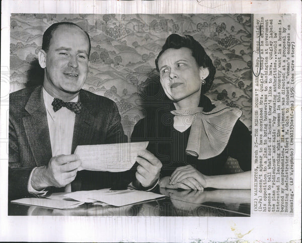 1966 Press Photo Rep James Quigley and Mrs Quigley - Historic Images