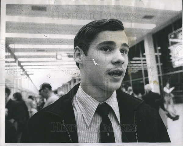 1970 Press Photo Robert O'Leary 16 Years Old Saved Life of Accident Vi ...
