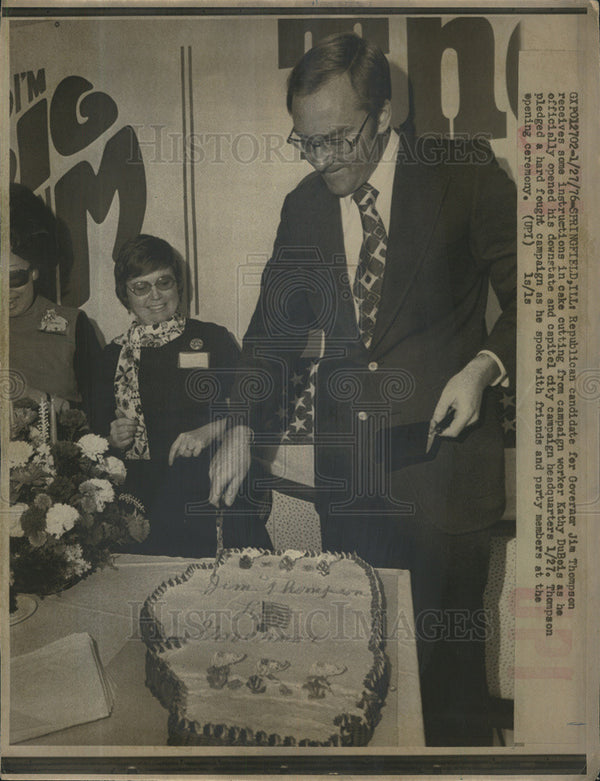 1976 Press Photo Republican Candidate for Governor Jim Thompson & Kath ...