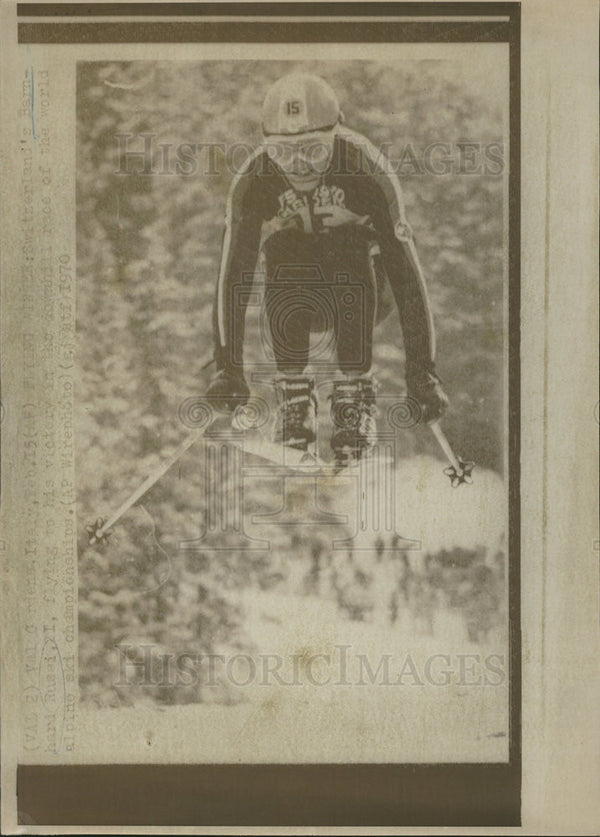 1970 Press Photo Bernhard Russi,downhill skier from Switzerland ...