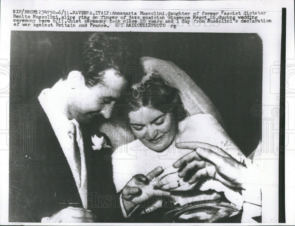 1960 Press Photo Raveenna Italy Anna Maria Benito Mussolini Britain Fr ...