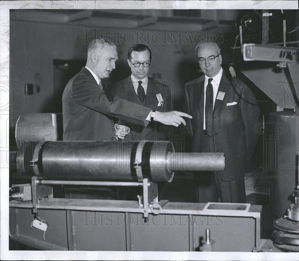 1958 Press Photo Sir Edwin Plowden UK Atomic Energy Authority Chairman ...