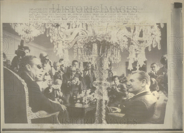 1969 Press Photo New York Gov Nelson Rockefeller Meets With Mexican Pr ...