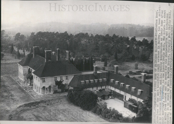 1947 Press Photo Princess Elizabeth and Lt. Philip Mountbatten Home in ...