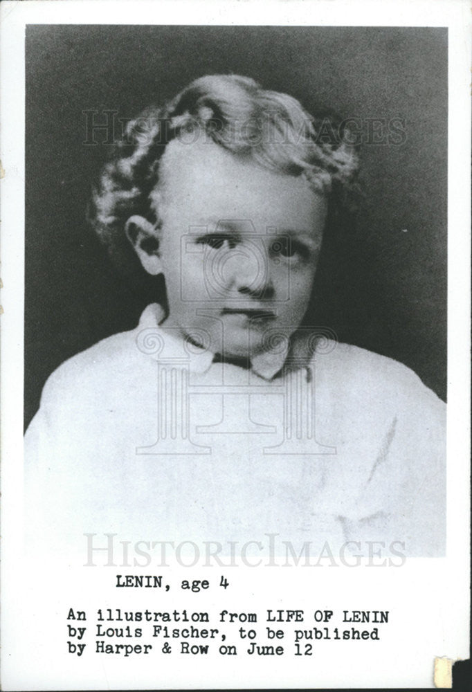 1964 Press Photo Nikolai Lenin Childhood Picture at Age 4 - Historic Images