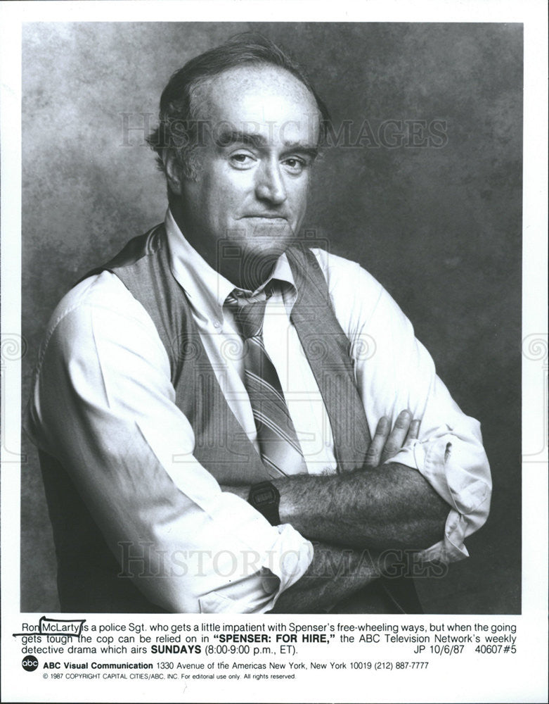 1987 Press Photo Ron McLarty, "Spencer: For Hire" - Historic Images