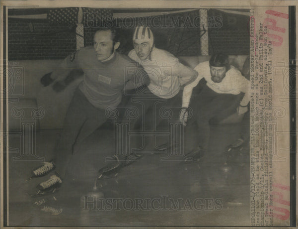 1976 Press Photo Speed Skater Alan Rattray Gaetan Boucher Philip Walke ...