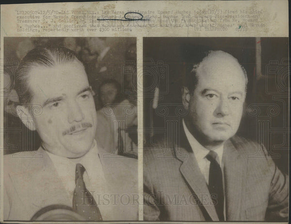 1970 Press Photo ROBERT A. MAHEU AMERICAN BUSINESSMAN LAWYER HOWARD HI ...