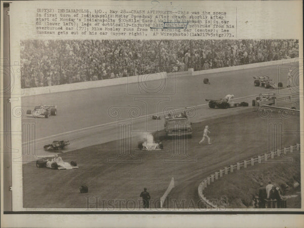 1973 Press Photo Wally Dallenbach Salt Walther Mike Mosley Lee Kunzman ...