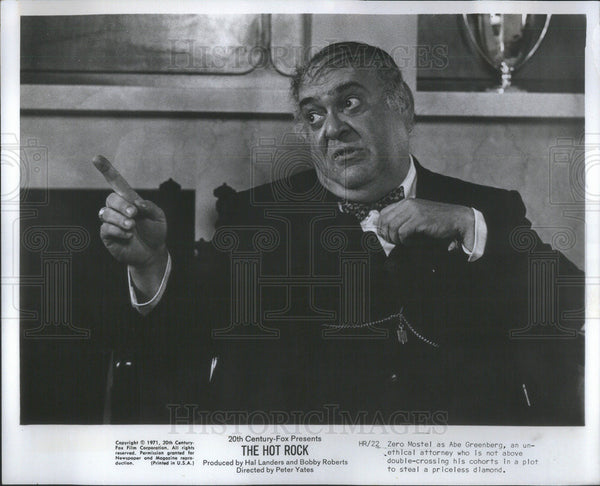 1972 Press Photo Zero Mostel Actor as Abe Greenberg "The Hot Rock" Fil ...