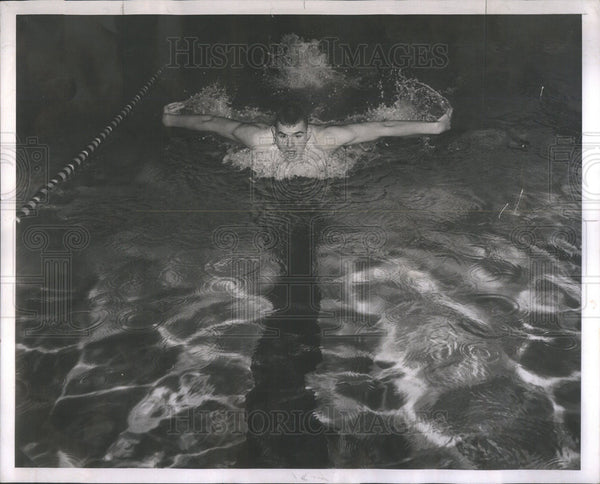 1962 Press Photo Ed Partridge of Hinson High Winner of 200 Yd Butterfl ...