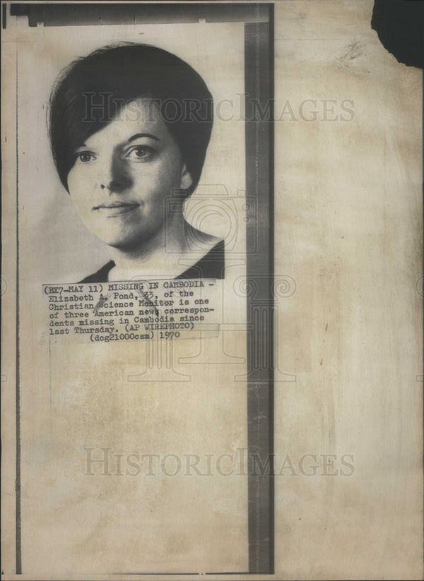 1970 Press Photo Elizabeth A. Pond News Correspondent Christian Scienc ...