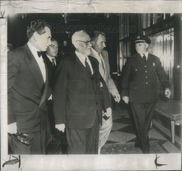 1950 Press Photo Soviet Foreign Minister Andrei Vishinsky w/ Gov Thoma ...
