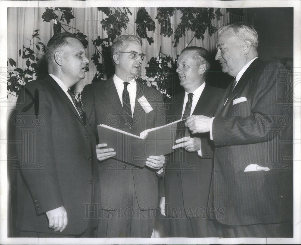 1958 Press Photo William Shaw John Macy Governor William Stratton Dan ...
