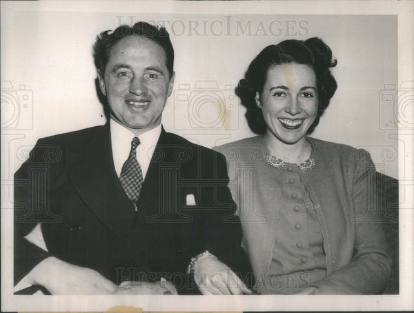 1940 Press Photo President Roosevelt Liner Captain Harry Manning Bride ...