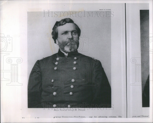 1961 Press Photo Maj Gen George Thomas Union General during American C ...