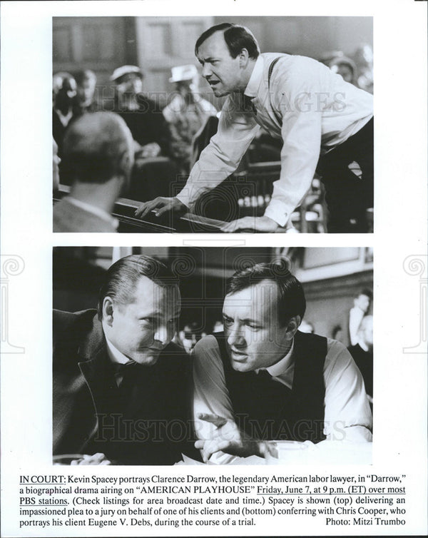 1991 Press Photo Kevin Spacey Actor Chris Cooper Clarence Darrow Movie ...