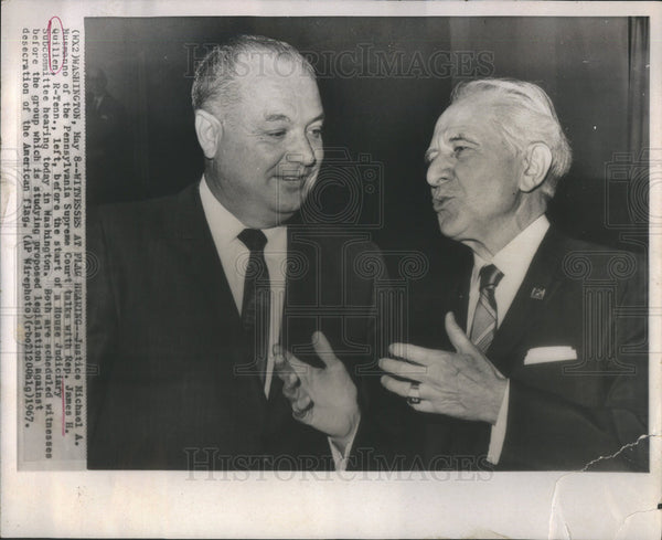 1967 Press Photo Justice Michael A Musmanno and Rep James H Quillen of ...