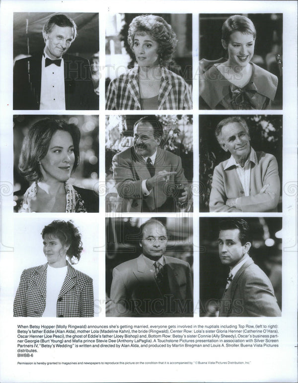 1990 Press Photo Molly Ringwald Alan Alda Madeline Kahn Catherine O'Ha ...