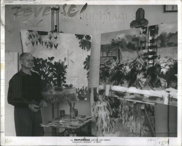 1971 Press Photo Rudolph Pen a Leading Chicago Painter & Teacher ...