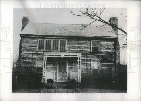 1938 Press Photo Log home of Stanley F. Reed, Kentucky statesmen ...