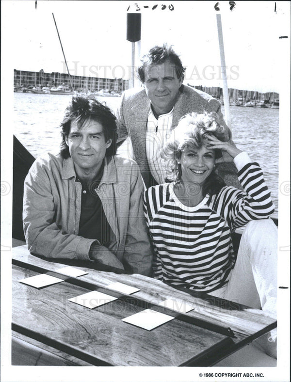 1986 Press Photo Actors Ted Wass Gary Swanson Markie Post ABC Movie Tr ...