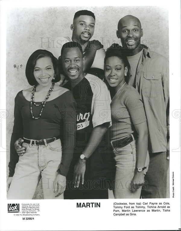 Undated Press Photo Cast of Fox's Television Series, "Martin ...