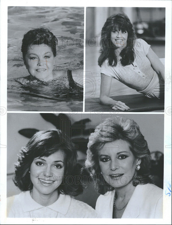 1985 Press Photo Barbara Walters Reporter Sally Field Actress Jane Fon ...
