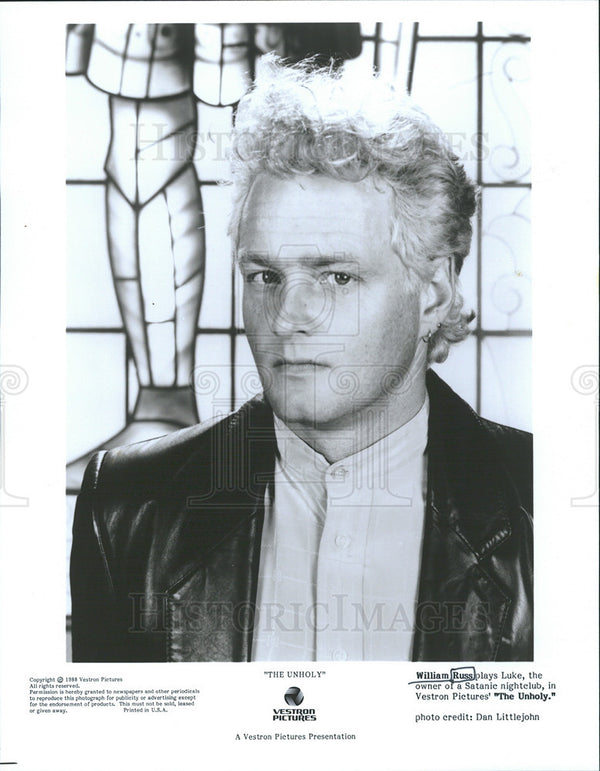 1988 Press Photo William Russ Actor Unholy - Historic Images