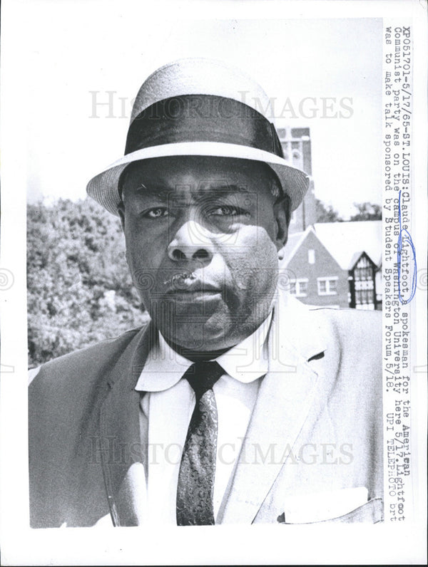1965 Press Photo Claude Lightfoot Spokesman for the American Communist ...