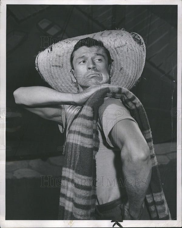 1953 Press Photo Frank Aletter in "Wish You Were Here" - Historic Images