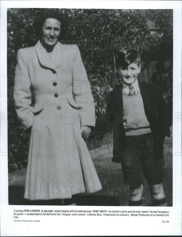 Undated Press Photo Young John Lennon With Aunt Mimi Smith - Historic ...