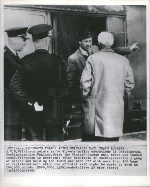 1963 Press Photo Britain's Mail Train Robbery - Historic Images