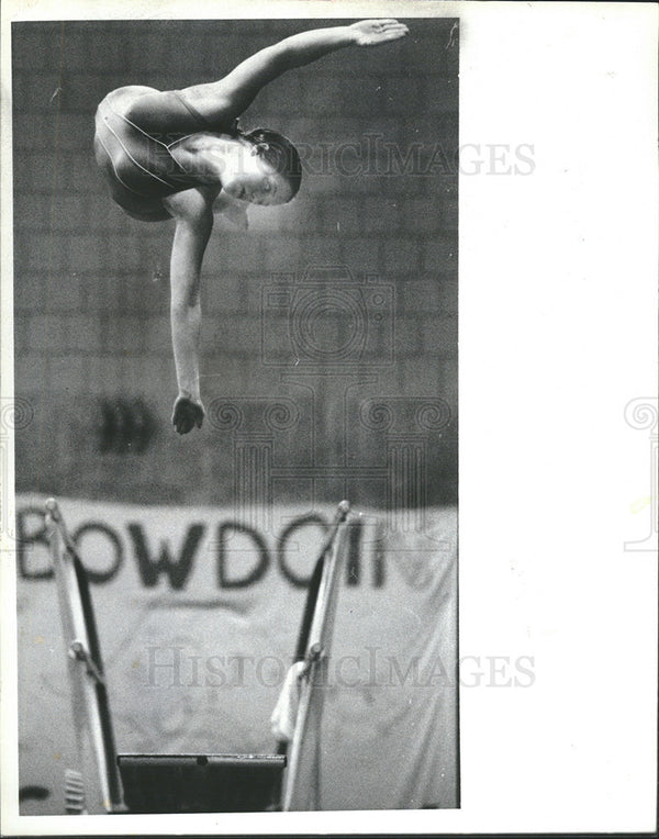 1982 Press Photo Cathy O'Donnell Freshman Intercollegiate Swimming Div ...