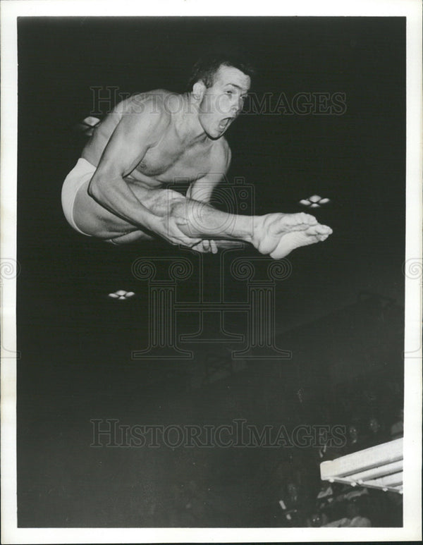 1962 Press Photo Defending Champion in the platform dive Don Harper ...