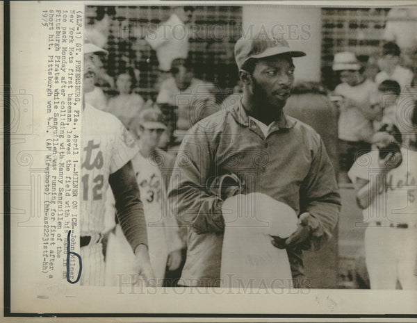 1975 Press Photo John Milner New York Mets First Baseman Hand In Icepa ...