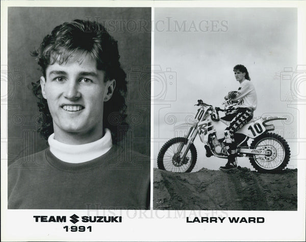 1991 Press Photo Larry Ward, Team Suzuki - Historic Images