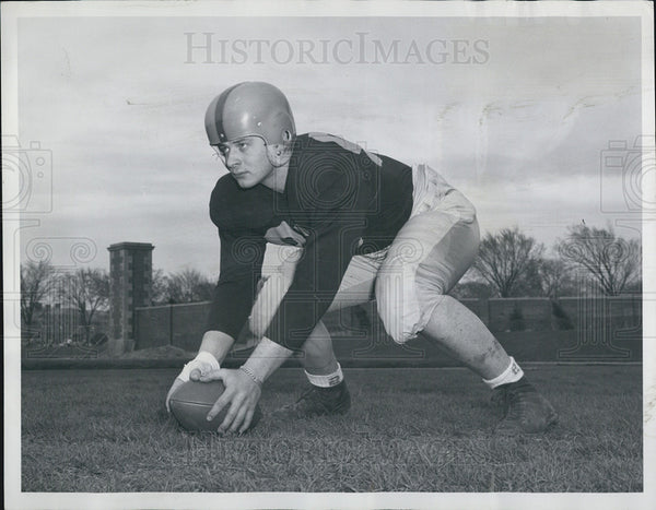 1948 Press Photo John Neal All-State Fullback at University of Illinoi ...