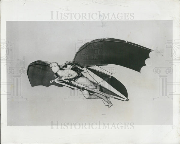 1951 Press Photo Leonardo da Vinci Human Airplane Design Drawing ...