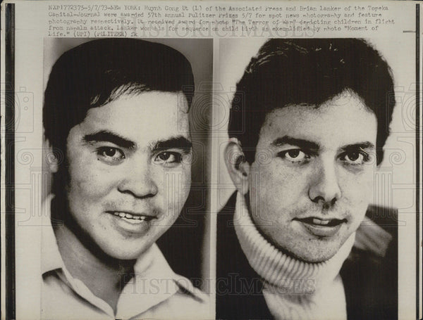 1973 Press Photo Photographers Huynh Cong Ut And Brian Lanker Win Puli ...